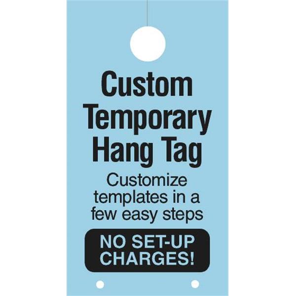 Temporary Parking Tag, Large Instructions, Canary, 4-1/4x7-3/4, Package ...