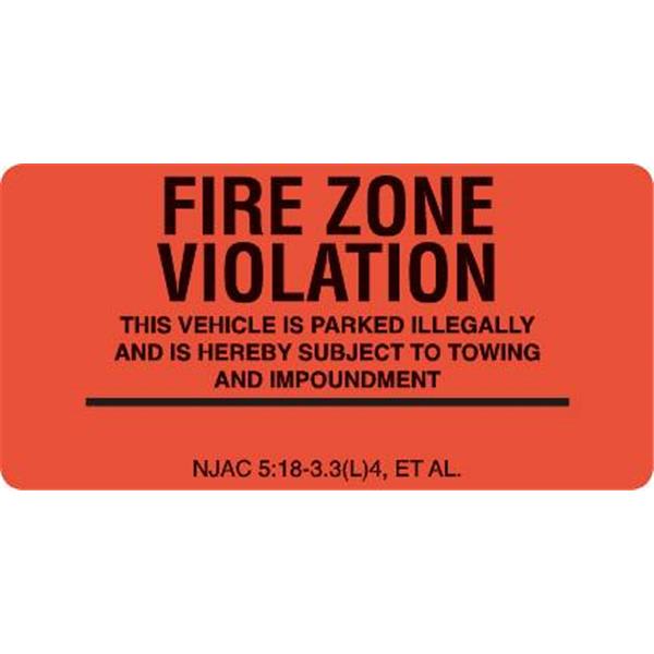 Parking Violation Sticker Tow Warning, Large, Orange, 8 x 5", Package ...