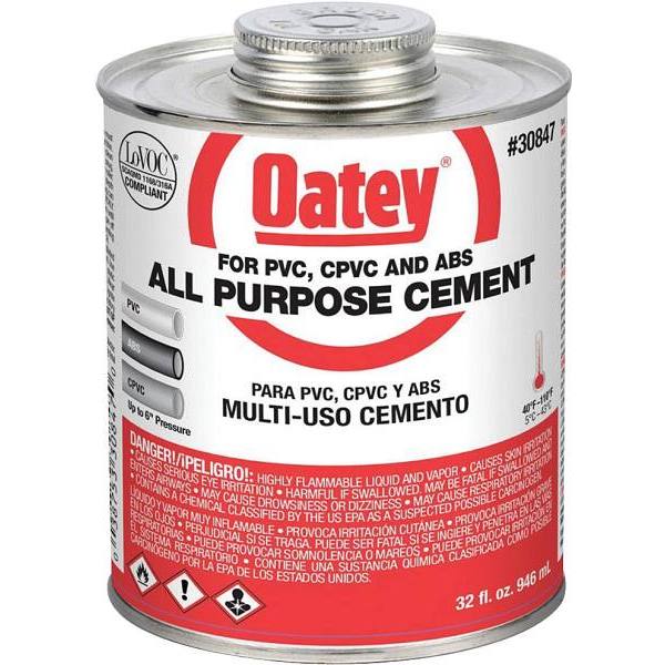 Oatey 8 Oz Heavy-Duty Clear Pvc Cement | HD Supply