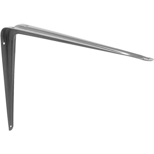 White Enamel 8" X 10" Stamped Steel Shelf Brackets, Pack Of 2 | HD Supply