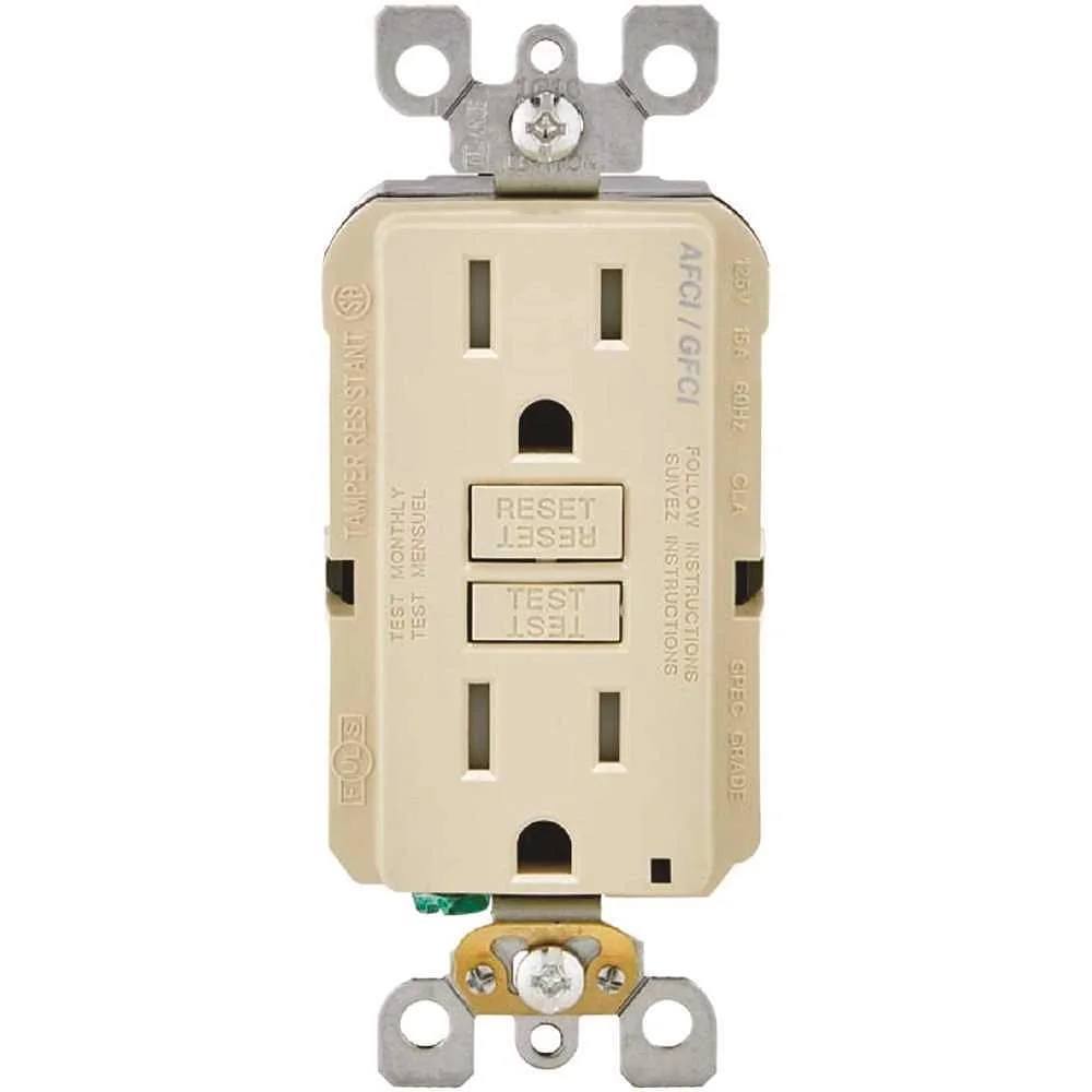 Leviton 15 A Self-Test Smartlockpro Slim Gfci Dplx Outlt Wh Package Of ...