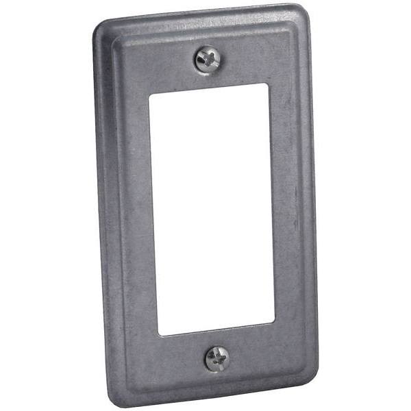 Raco 4 W Steel Metallic 2-Gang Exposed Work Square Cover For 2 Toggle ...