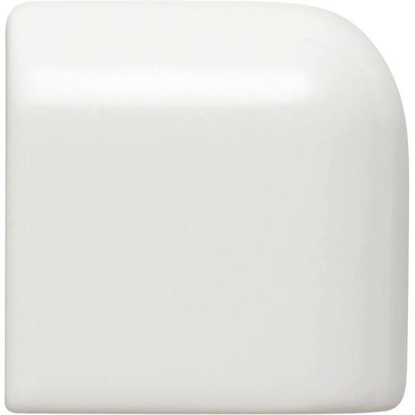 Daltile Double Bullnose Corner Ceramic Tile, 4-1/4 X 4-1/4, White Semi ...