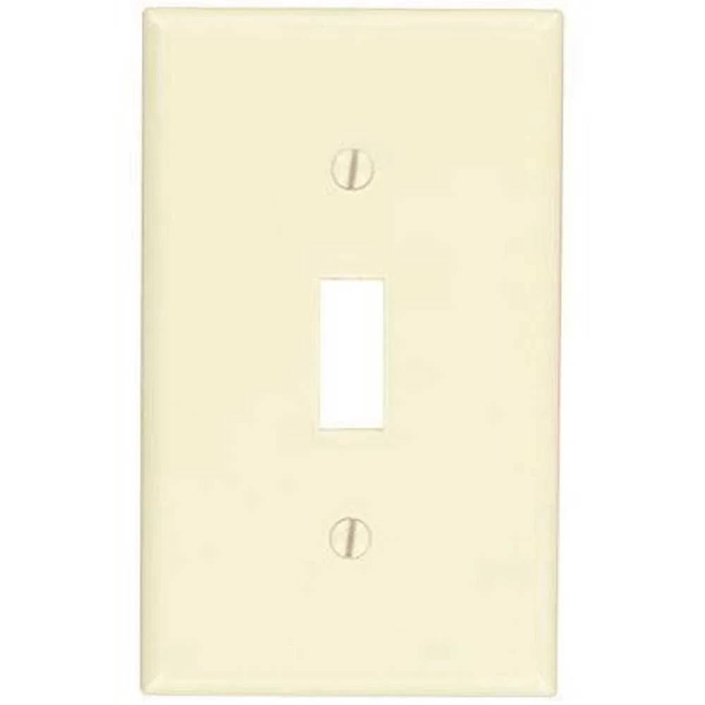 Leviton 1-Gang Toggle Wall Plate, White | HD Supply