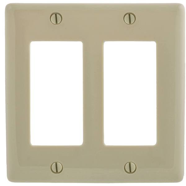 Leviton Decora 2-Gang Midway Nylon Decorator/rocker Wall Plate - Ivory ...