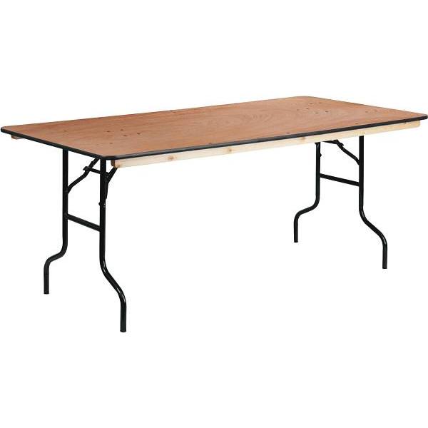 Carnegy Avenue Granite White Plastic Tabletop Metal Frame Folding Table ...