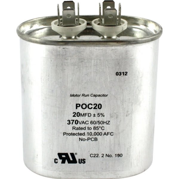Supco® 370 Volt 5 Mfd Oval Run Capacitor | HD Supply