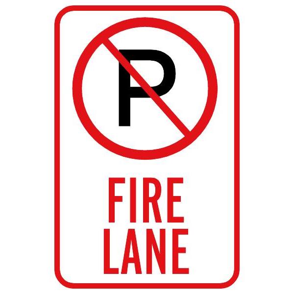No Parking Fire Lane Keep Clear Sign, Reflective, 12 X 18 | HD Supply