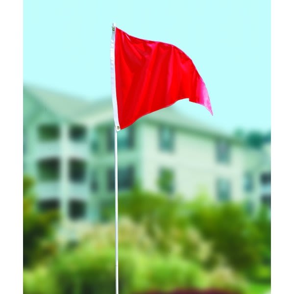 Pennant Flag Kit, Red, Pennant With Pole, 3' X 2' | HD Supply