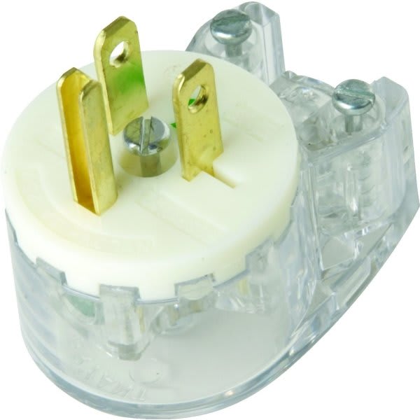 Hubbell® Grounding Clamptite Plug, 125 Vac, 15 A, 2 Poles, 3 Wires ...
