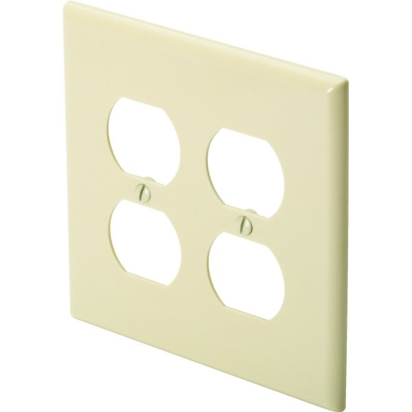 Hubbell 1-Gang Mid-Size Receptacle Wall Plate (25-Pack) (White) | HD Supply