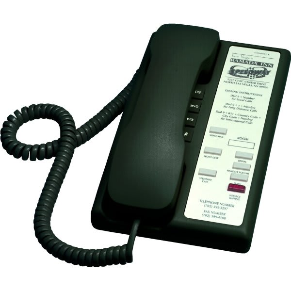 Bittel 77 Slim Single Line Telephone With 3 Guest Service Keys | HD Supply