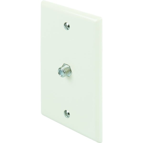 Adamax Cable Tv Jack Wall Plate, White, Package Of 5 | HD Supply