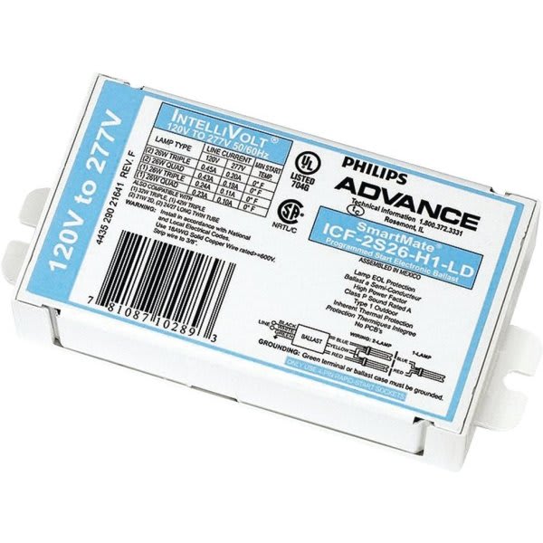 Philips Advance 2-Bulb T12 Electronic Ballast, 40 Watt, 120/277 Volt ...