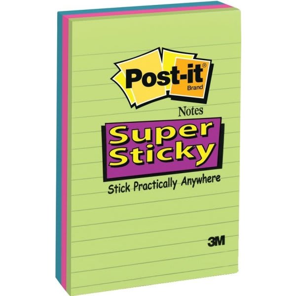 SKILCRAFT Self-Stick Note Pads, 3 In X 3 In, Unruled, Assorted Neon ...