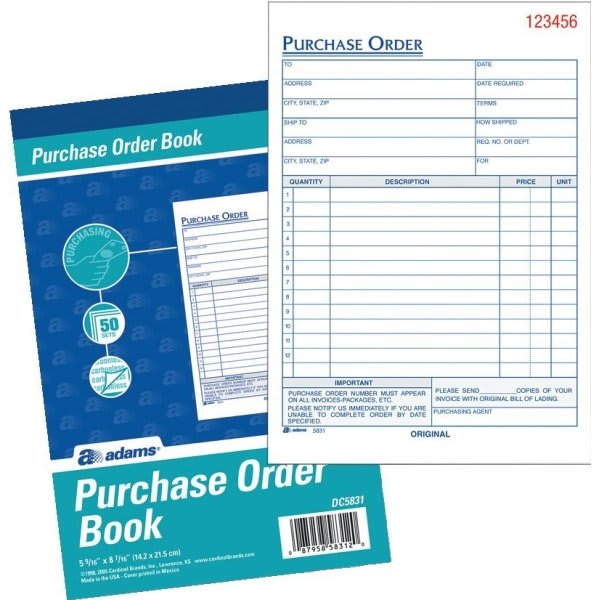 3-Part Purchase Orders, Book Format, 8-1/2" x 11" | HD Supply