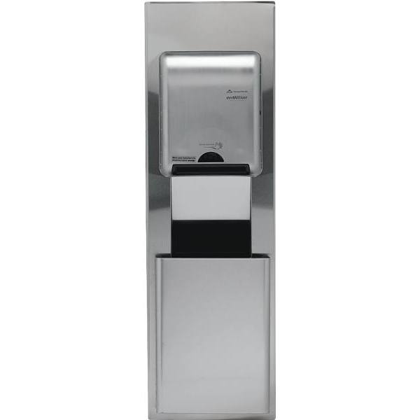 Renown 13.25 In. W, 35.5 In. Dia Stainless Steel Dispenser And Trash ...