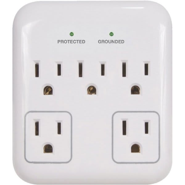 PRIME Wire & Cable® PB801011 Power Tap, 6 Outlet, White | HD Supply