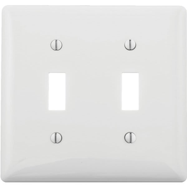 Hubbell 1-Gang Duplex Receptacle Wall Plate (25-Pack) (White) | HD Supply