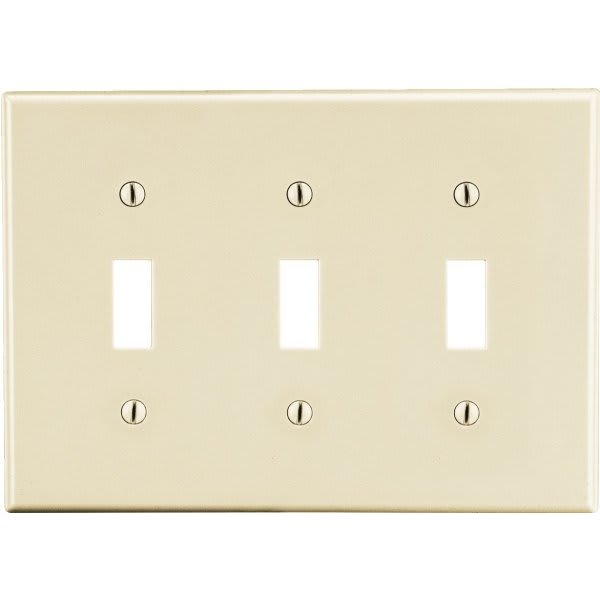 Hubbell Standard 2-Gang Toggle Switch/Blank Nylon Wall Plate (White ...