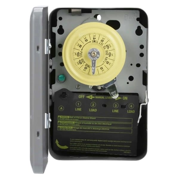 Intermatic 24 Hr 125 Volt 40 Amp Mechanical Timer w/ 2-Pole and 1-Pole ...