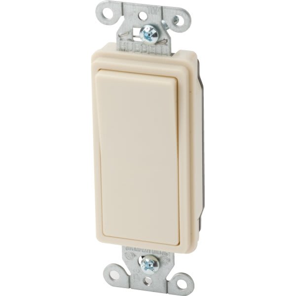 Hubbell-PRO 15 Amp 120/277 VAC 3-Way Toggle Switch (Ivory) | HD Supply