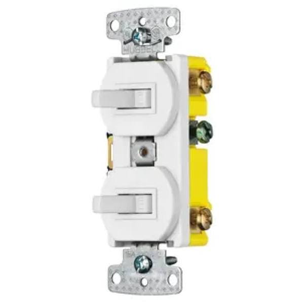 Hubbell-Pro 15 Amp/120 Vac 2-Position Toggle Switch, White, Package Of ...