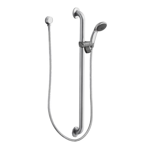 Moen Commercial Chrome/stainless 1.74gpm Slide Bar/grab Bar Shower | HD ...