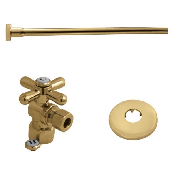 Durapro 1/2 In. Ips X 3/8 In. Quarter Turn Angle Stop, Compression ...