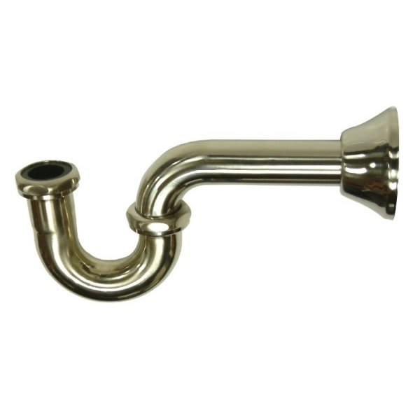 Brass Tubular J-Bend Sink Trap 1-1/2" X 1-1/2" And 1-1/4" 20-Gauge Hi ...