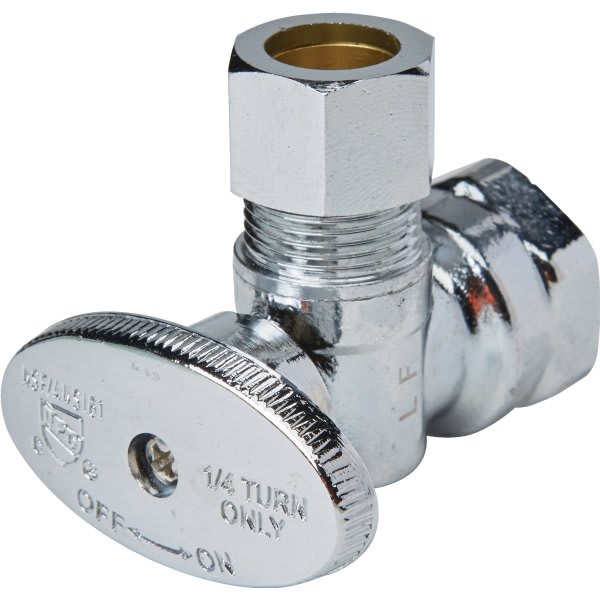 BrassCraft® Multi-Turn Angle Stop Valve 1/2" Comp x 1/4" Comp | HD Supply