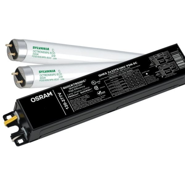 Sylvania® T8 Ballast 2 Bulb Electronic High Efficiency 32w 120-277v .88 ...