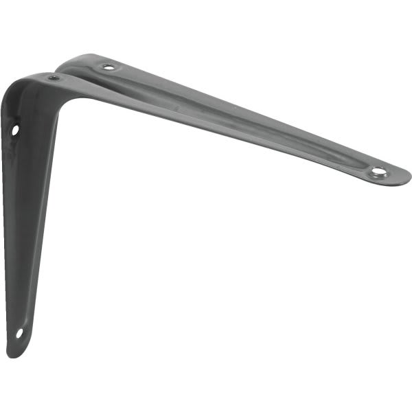 White Enamel 8" X 10" Stamped Steel Shelf Brackets, Pack Of 2 | HD Supply