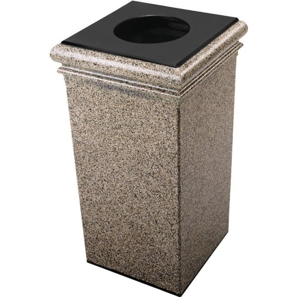 Commercial Zone Products Polytec Round Trash Receptacle, 45 Gallon ...