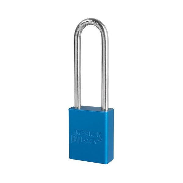 Master Lock Blue Aluminum 5 Pin Tumbler Padlock Boron Alloy Shackle ...