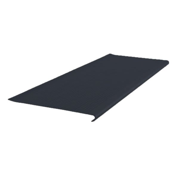 Roppe 12 14 X 35 Ft Black Ribbed Rubber Round Nose Stair Tread Hd Supply