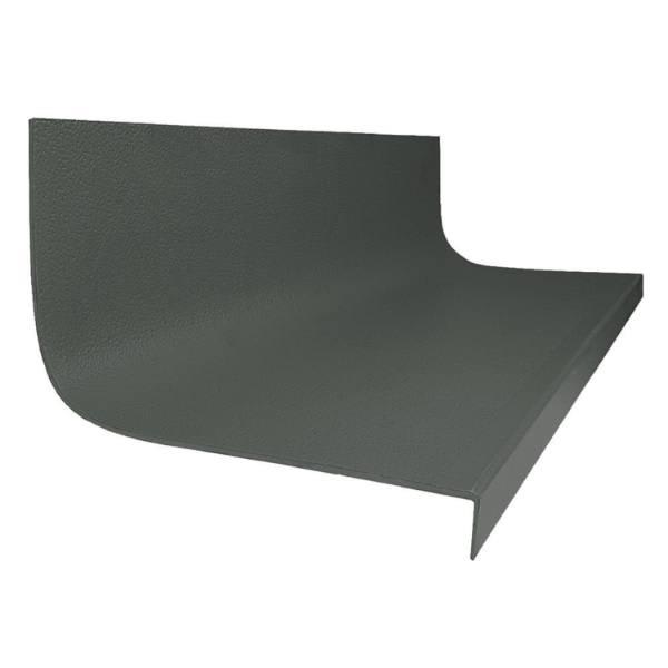 Roppe 20 X 4 Ft Dk Gry Raised Circular Rubber Square Nose Stair Tread Hd Supply