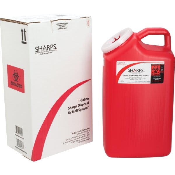 Sharps Compliance 1.5 Quart Secure Needle Disposal System, For Public ...