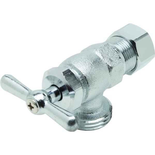 BrassCraft® Multi-Turn Dual Angle Stop Valve 1/2" Comp x 3/8" x 3/8 ...