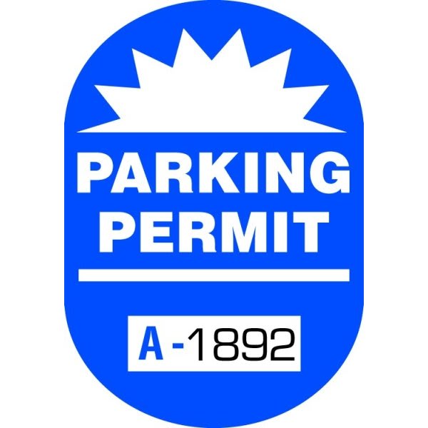 Parking Permit Window Stickers, Red Tree, 2-1/4 x 3, Package of 100 ...