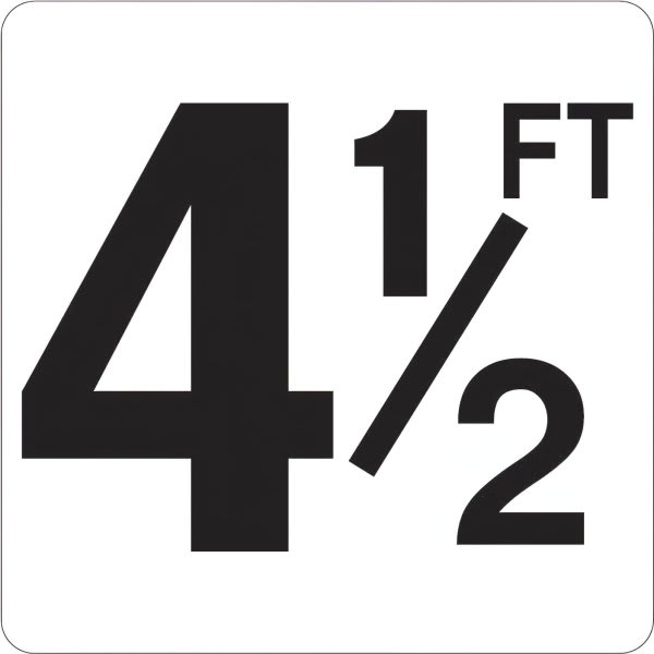 HD Supply 8 ft Vinyl Pool Depth Marker Sign (White/Black) | HD Supply