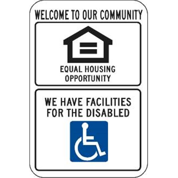 Equal Housing Opportunity Interior Sign, 1-Sided, 4 x 4" Package Of 5 ...
