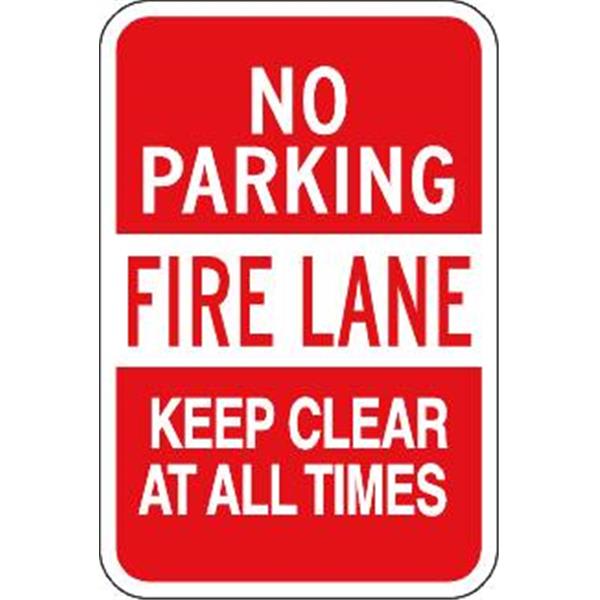 "no Parking Fire Lane" Sign, Reflective, 12 X 18" | HD Supply