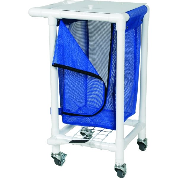 MJM JumboSingle Hamper With Foot Pedal Mauve Mesh | HD Supply
