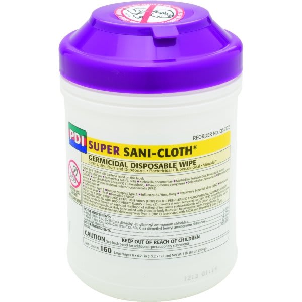 Sani-Cloth Af Germicidal Disinfecting Wipes 160 Count 6-3/4hx6"w Sheet ...