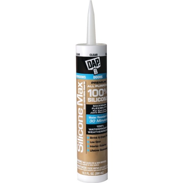 DAP 10.1 oz. Clear Exterior/Interior Silicone Window, Door, Siding Sealant | HD Supply