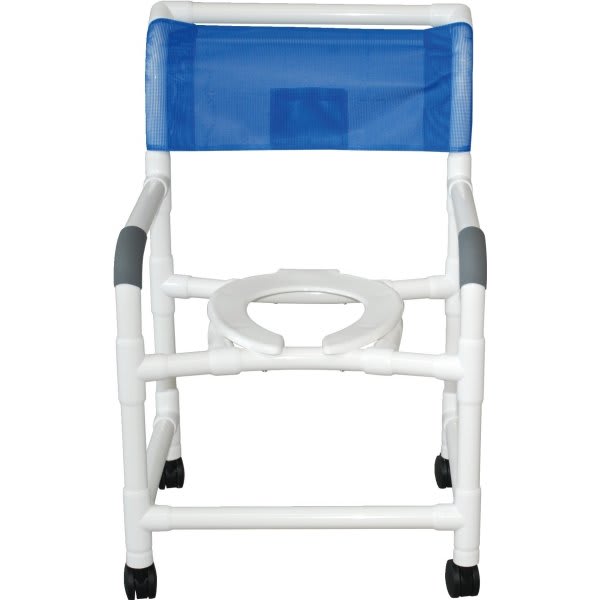 MJM Wide Shower Chair With Pail Footrest Safety Belt And Soft Seat ...