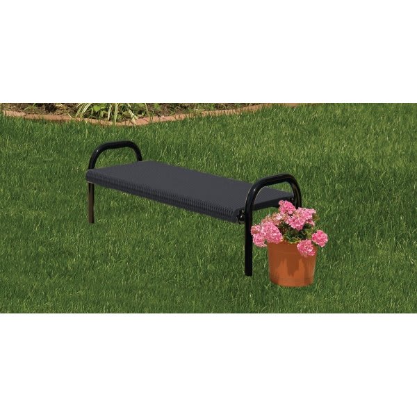 Ultrasite® In Ground Mount Contour Bench, Black Galvanized Steel, 6 ...