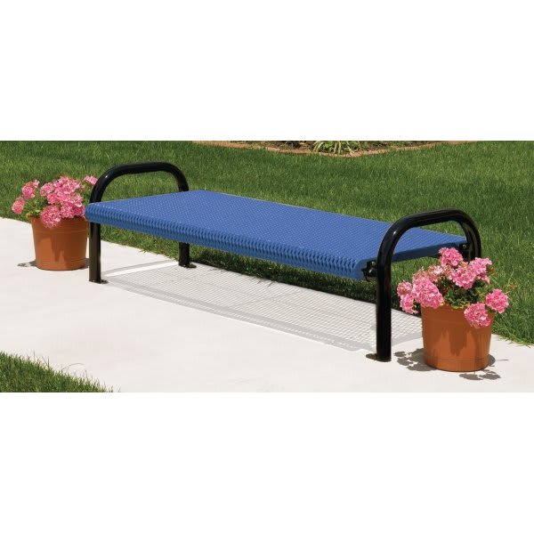 Ultrasite® 6' Square Picnic Bench, Thermoplastic Coated Steel - Ultra ...