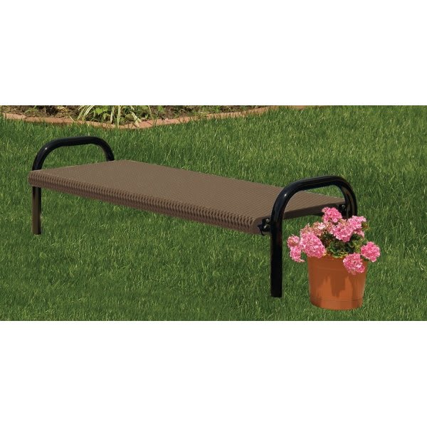 Ultrasite® 6' Park Bench, In-Ground Mount, Thermoplastic Coated Steel ...